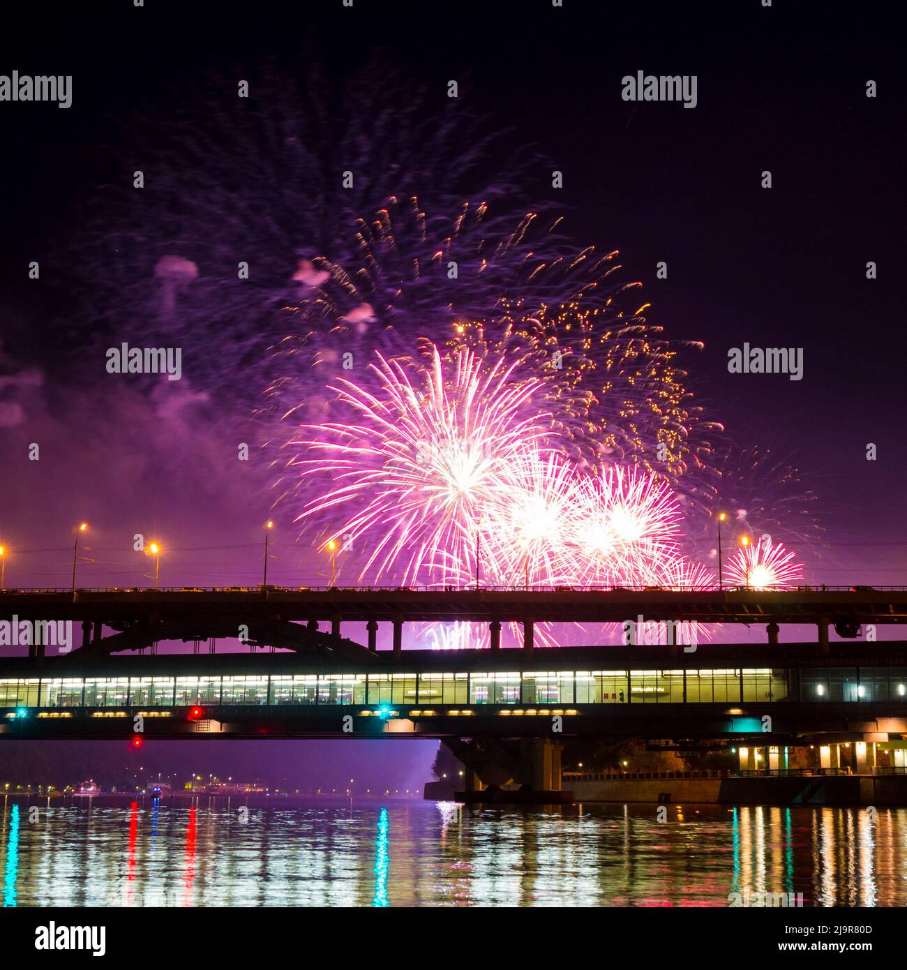 Fireworks light up the sky with dazzling display Stock Photo - Alamy