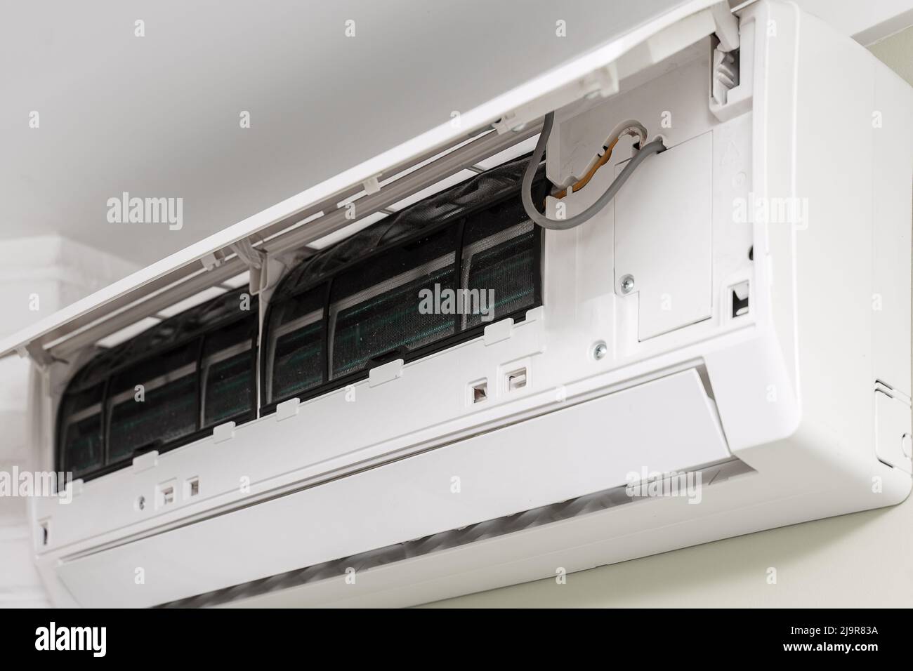 air conditioning open for repair Stock Photo - Alamy