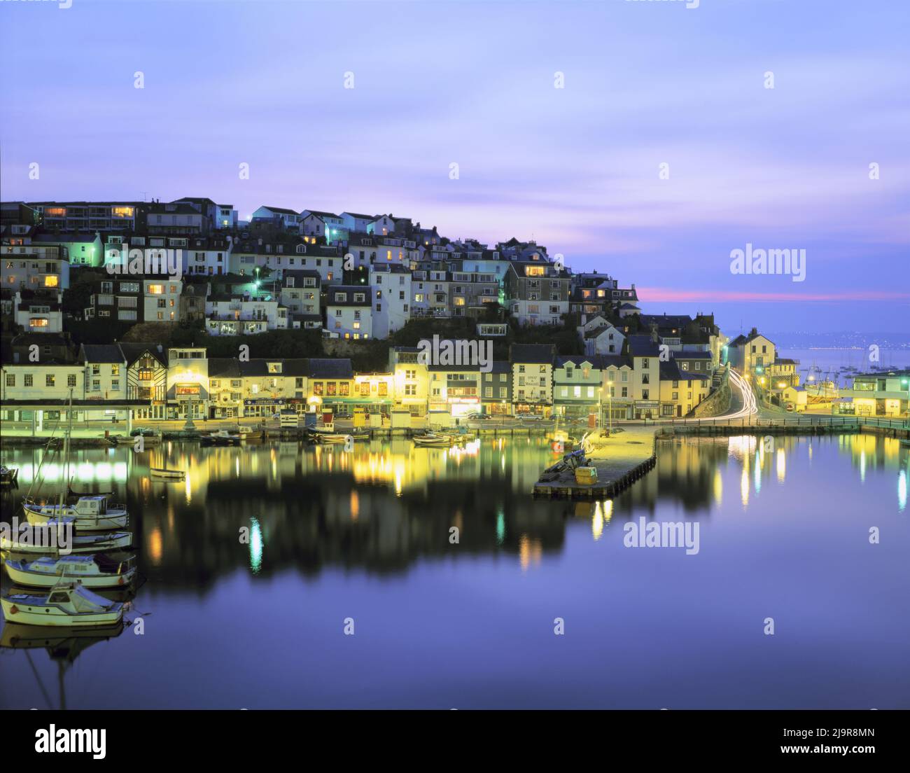Brixham harbour at night hi-res stock photography and images - Alamy