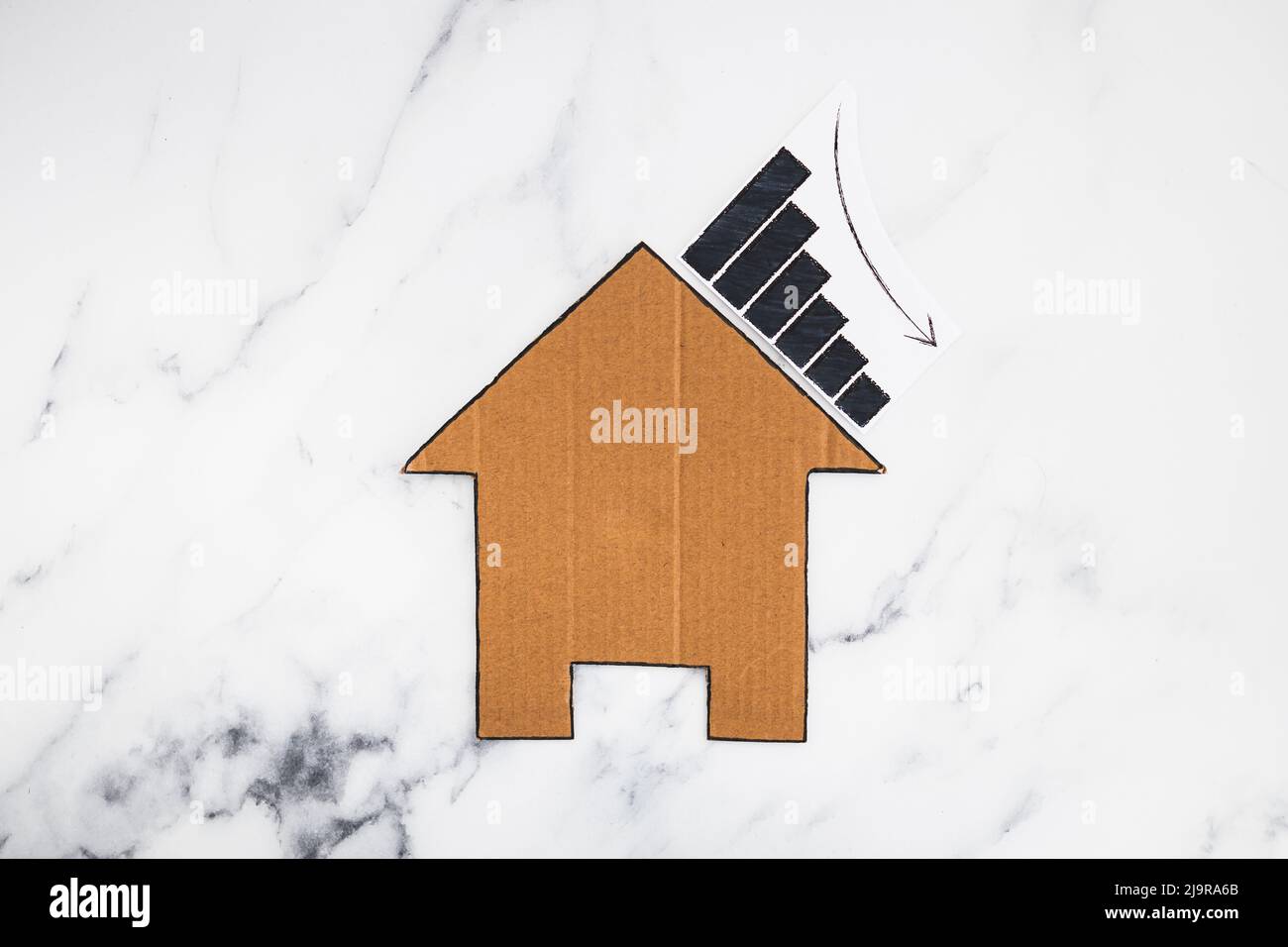 mortgages rentals and property prices decreasing, house icon made of ...