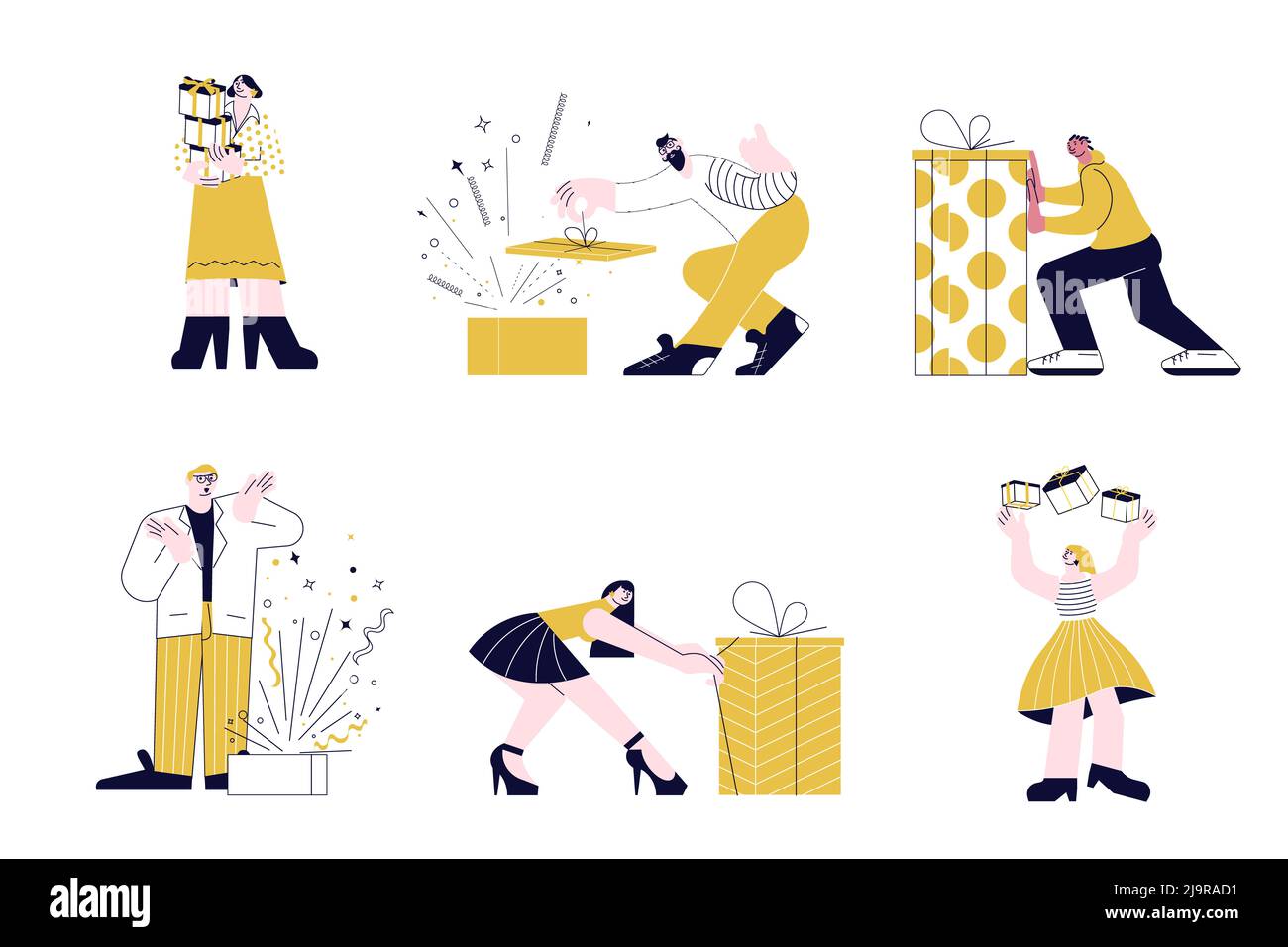 Man give woman gifts Cut Out Stock Images & Pictures - Alamy