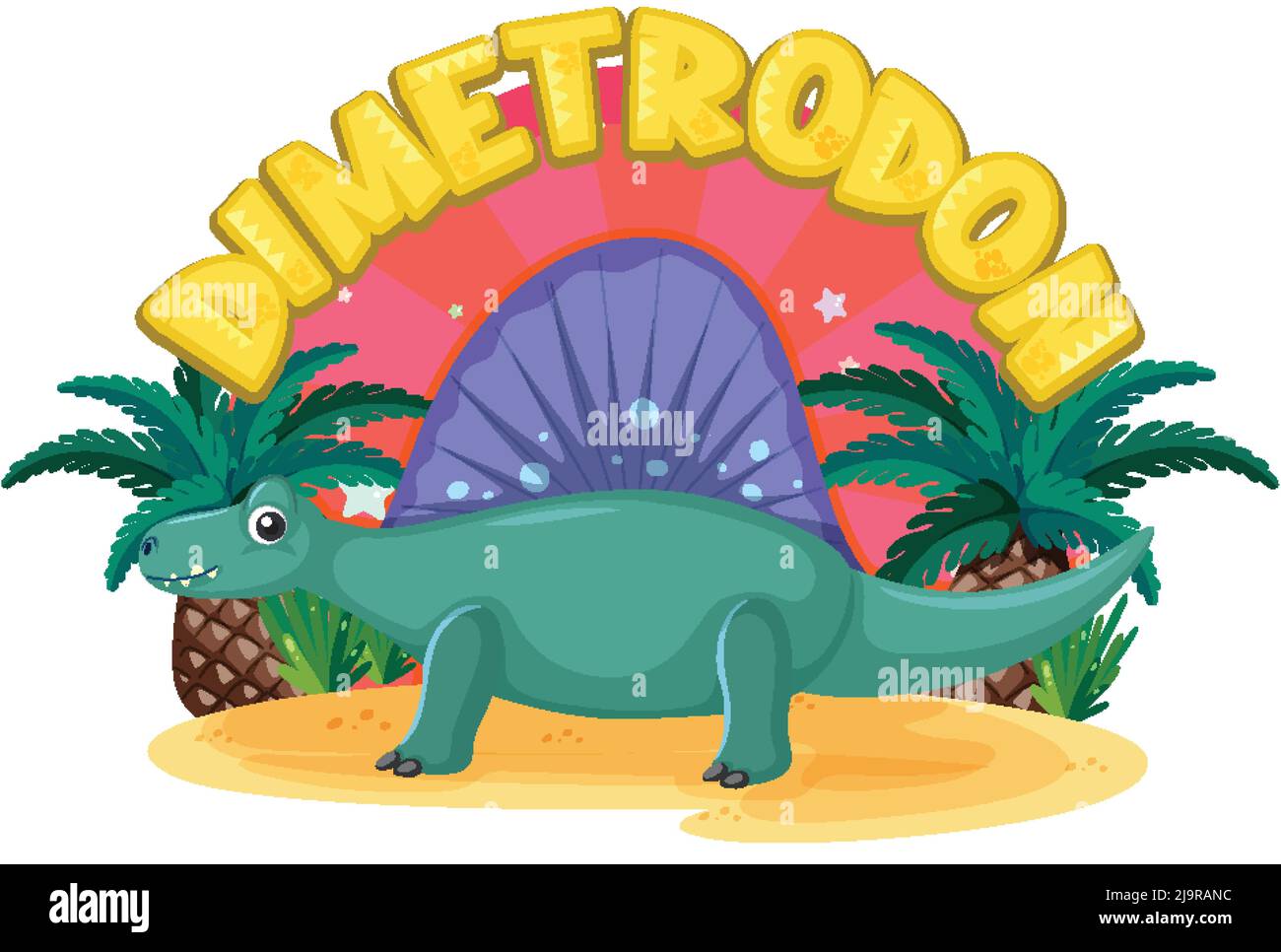 Dinosaur dimetrodon Stock Vector Images - Alamy