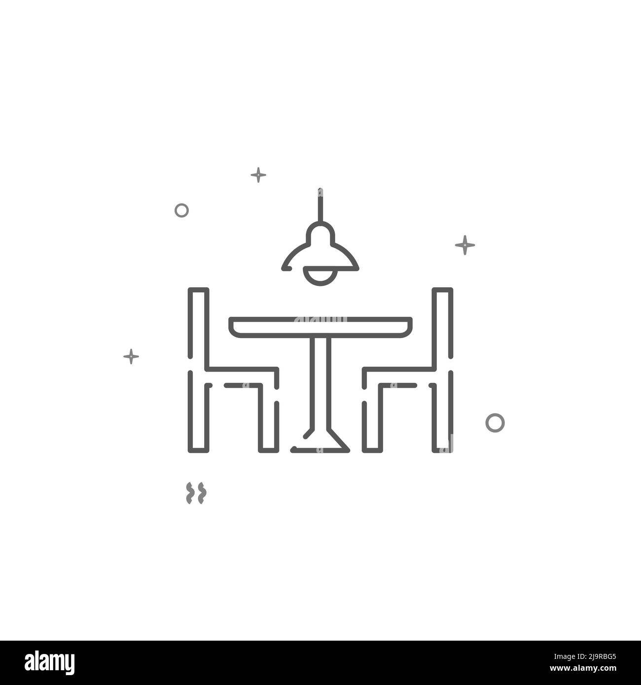 Family lunch, dinner simple vector line icon. Symbol, pictogram, sign ...