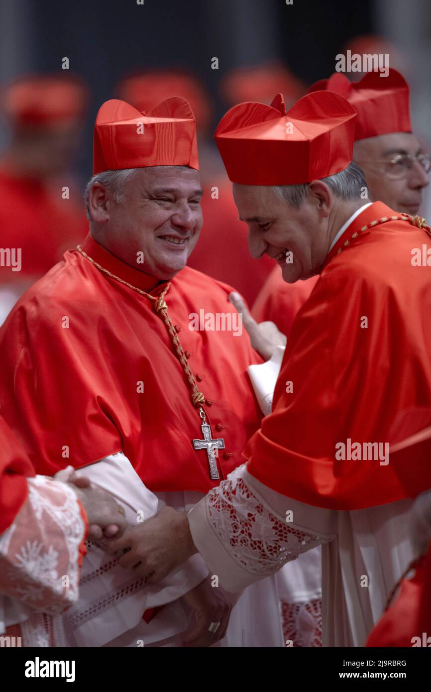 Vatican City, Vatican. 24 May 2022. Cardinal Matteo Maria Zuppi is the ...
