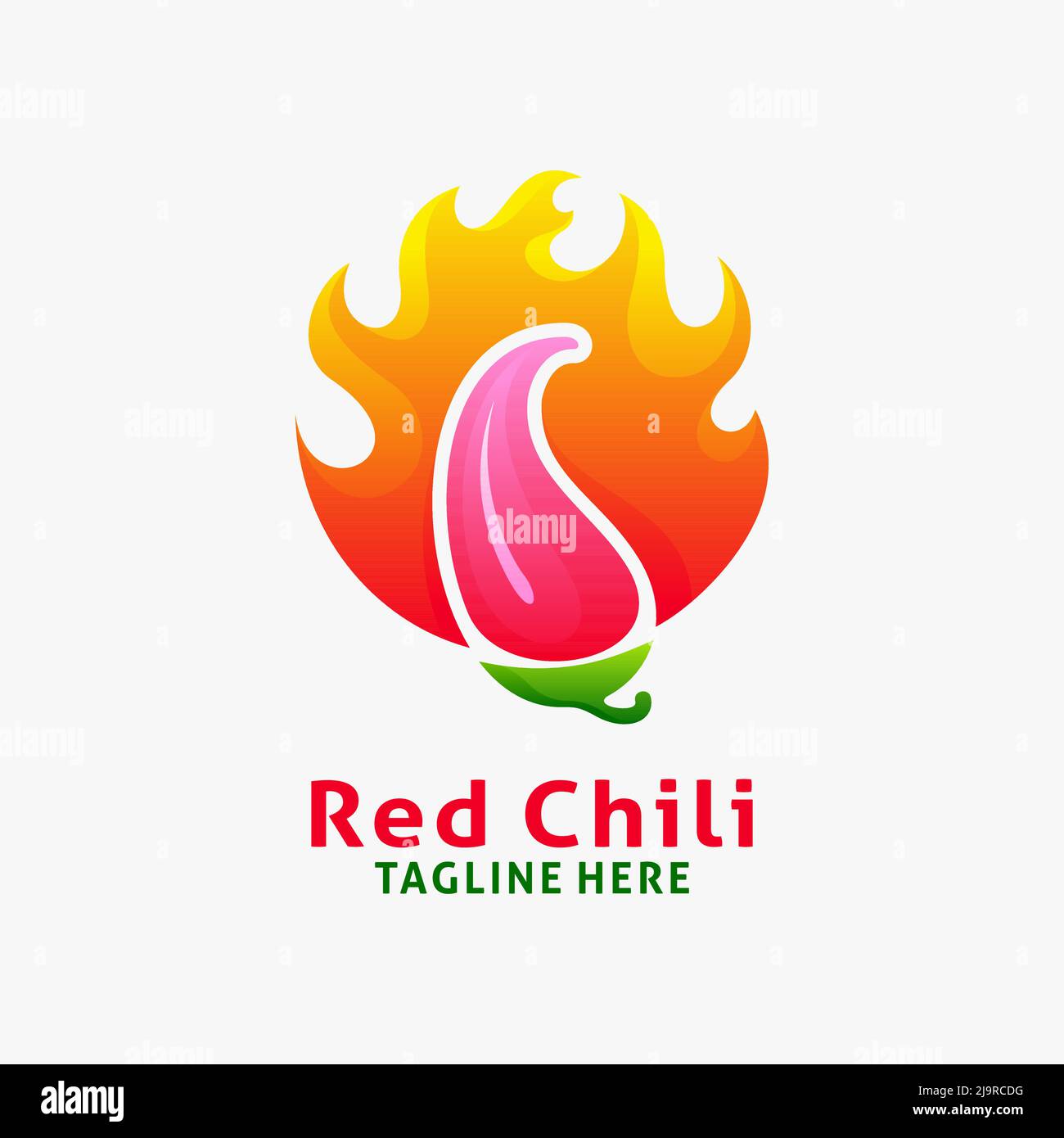 Chili pepper vegetable red circle Stock Vector Images - Alamy