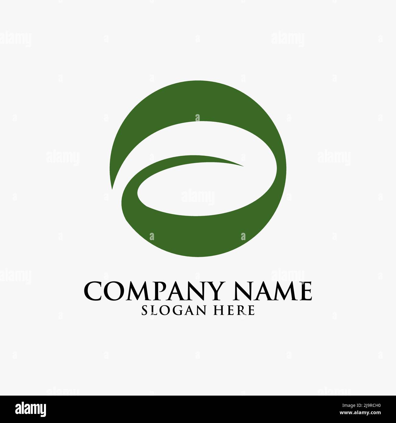 Circle leaf logo design Stock Vector Image & Art - Alamy