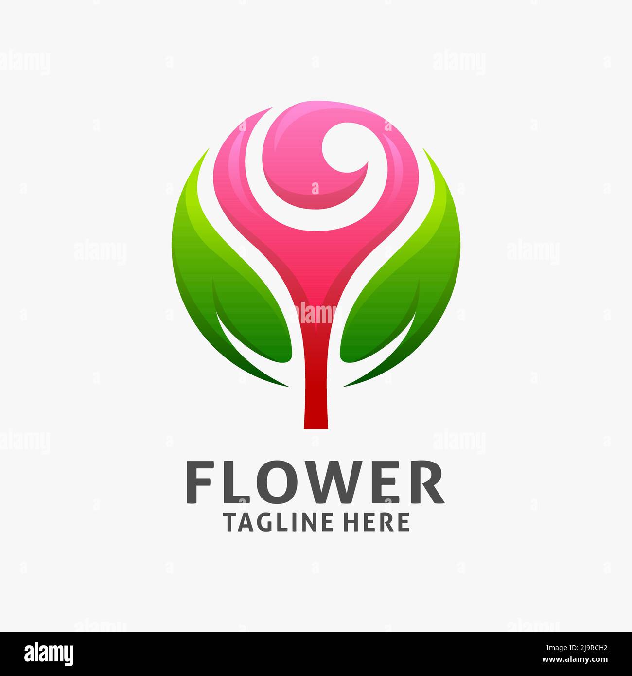 Red flower logo design Stock Vector Image & Art - Alamy