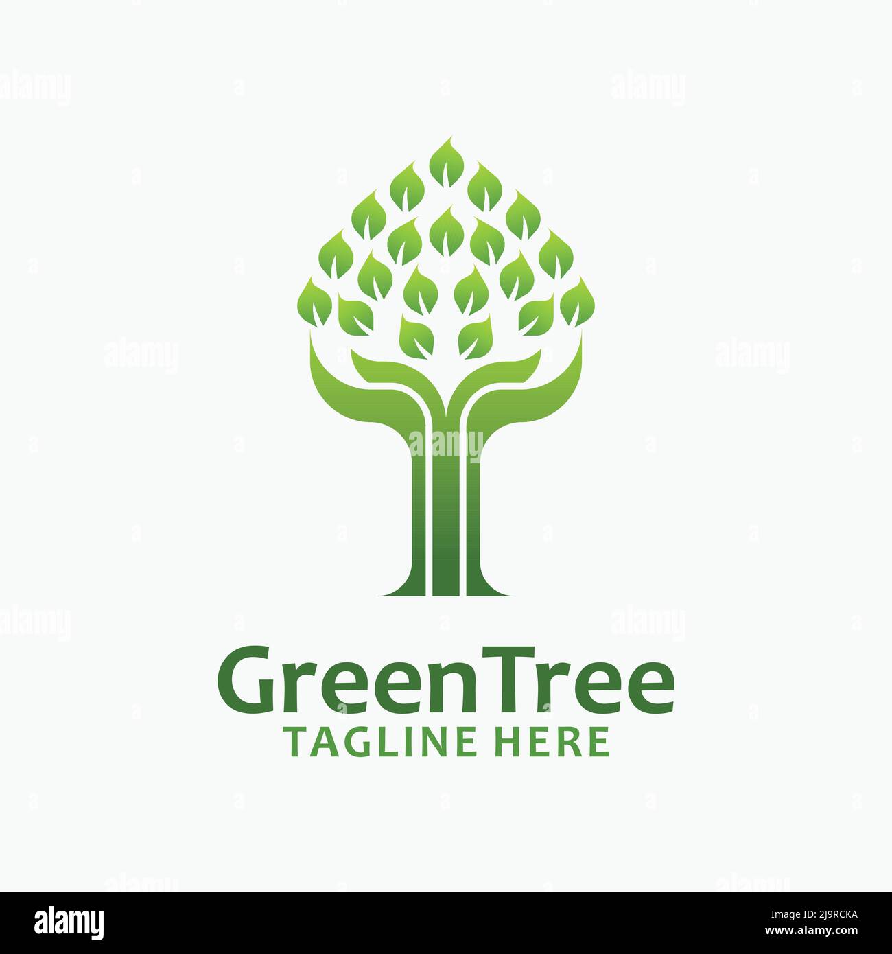 Green tree logo design Stock Vector Image & Art - Alamy