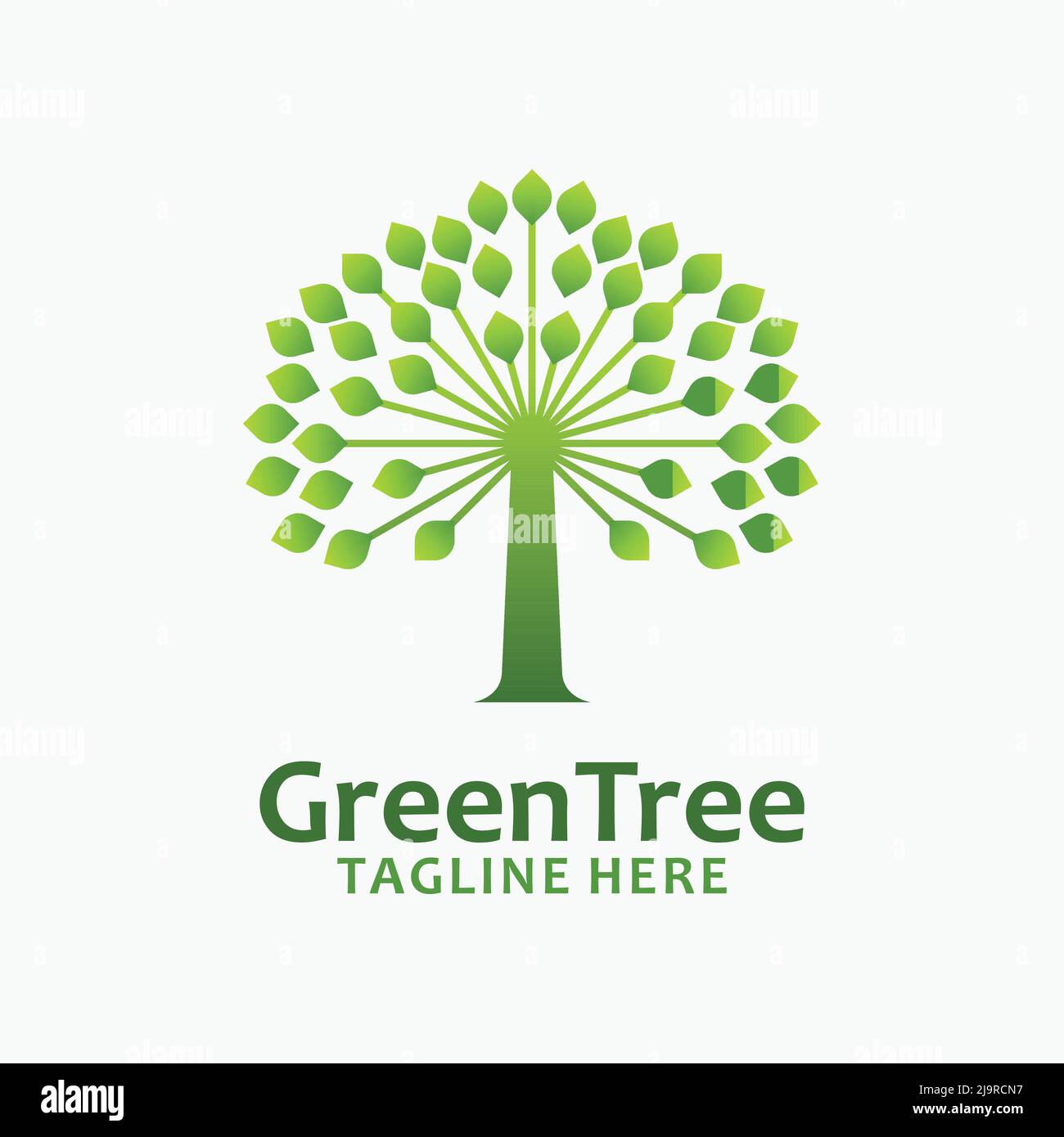 Green tree logo design Stock Vector Image & Art - Alamy