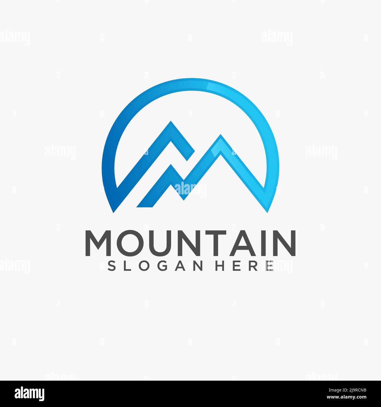 Line mountain logo design Stock Vector Image & Art - Alamy