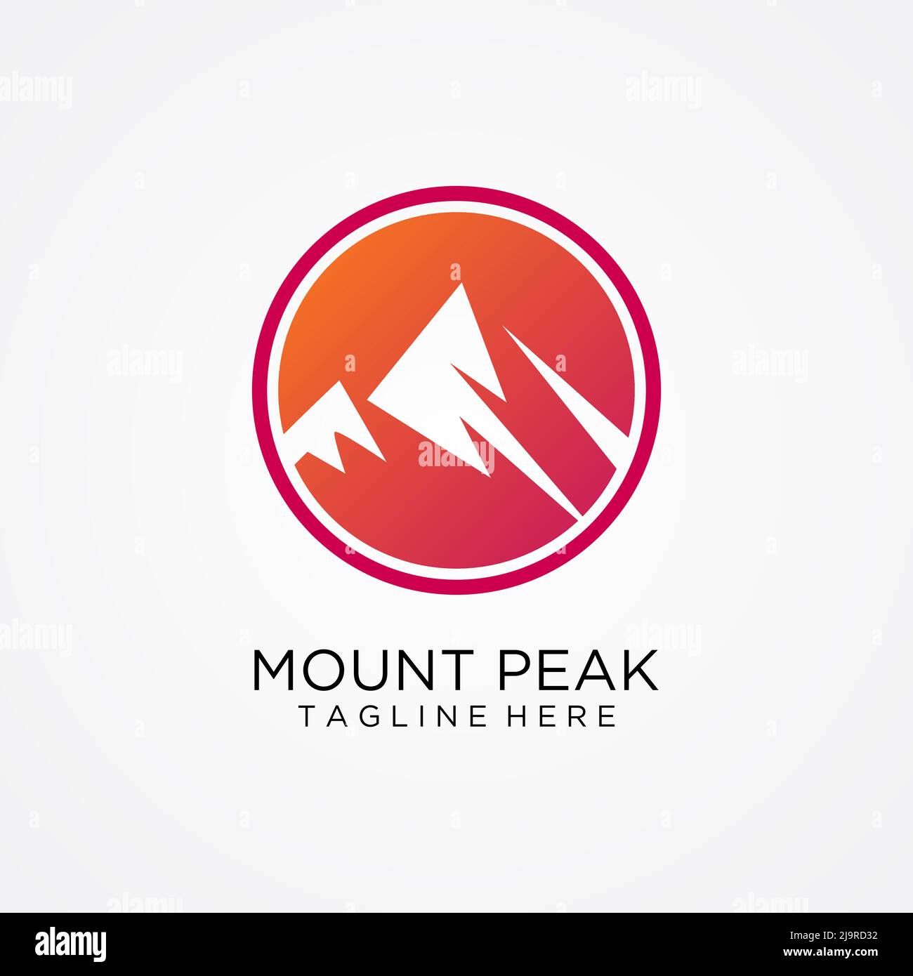 Circle mountain logo design Stock Vector Image & Art - Alamy