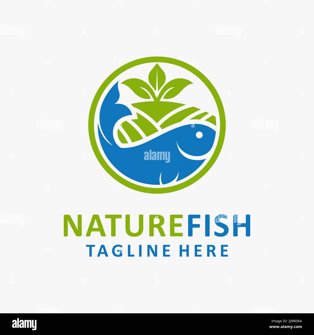 Nature fish logo design Stock Vector Image & Art - Alamy