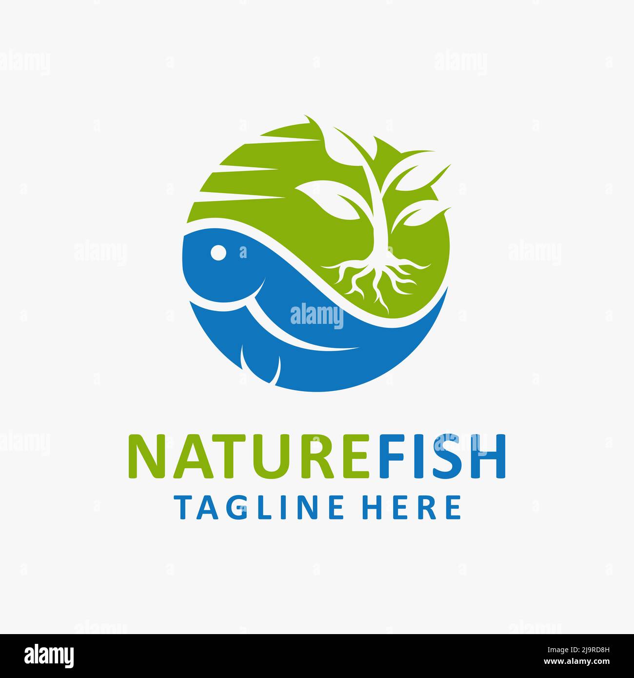 Nature fish logo design Stock Vector Image & Art - Alamy