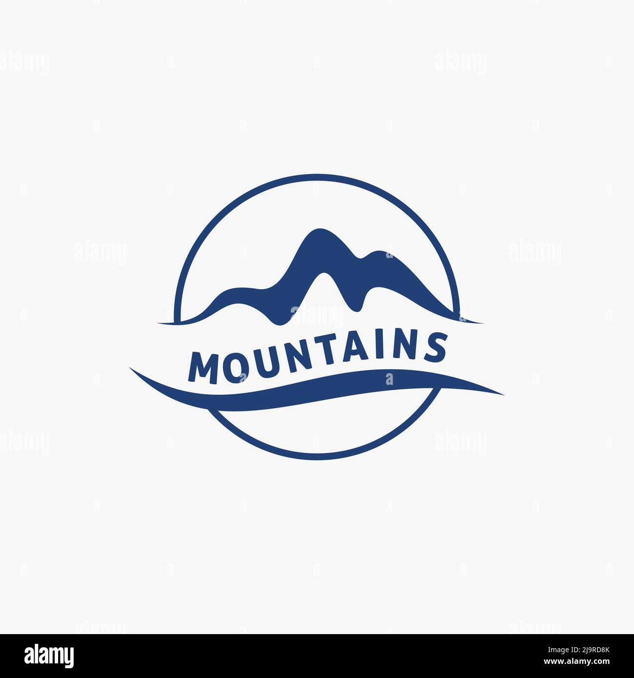 Circle mountain logo design Stock Vector Image & Art - Alamy