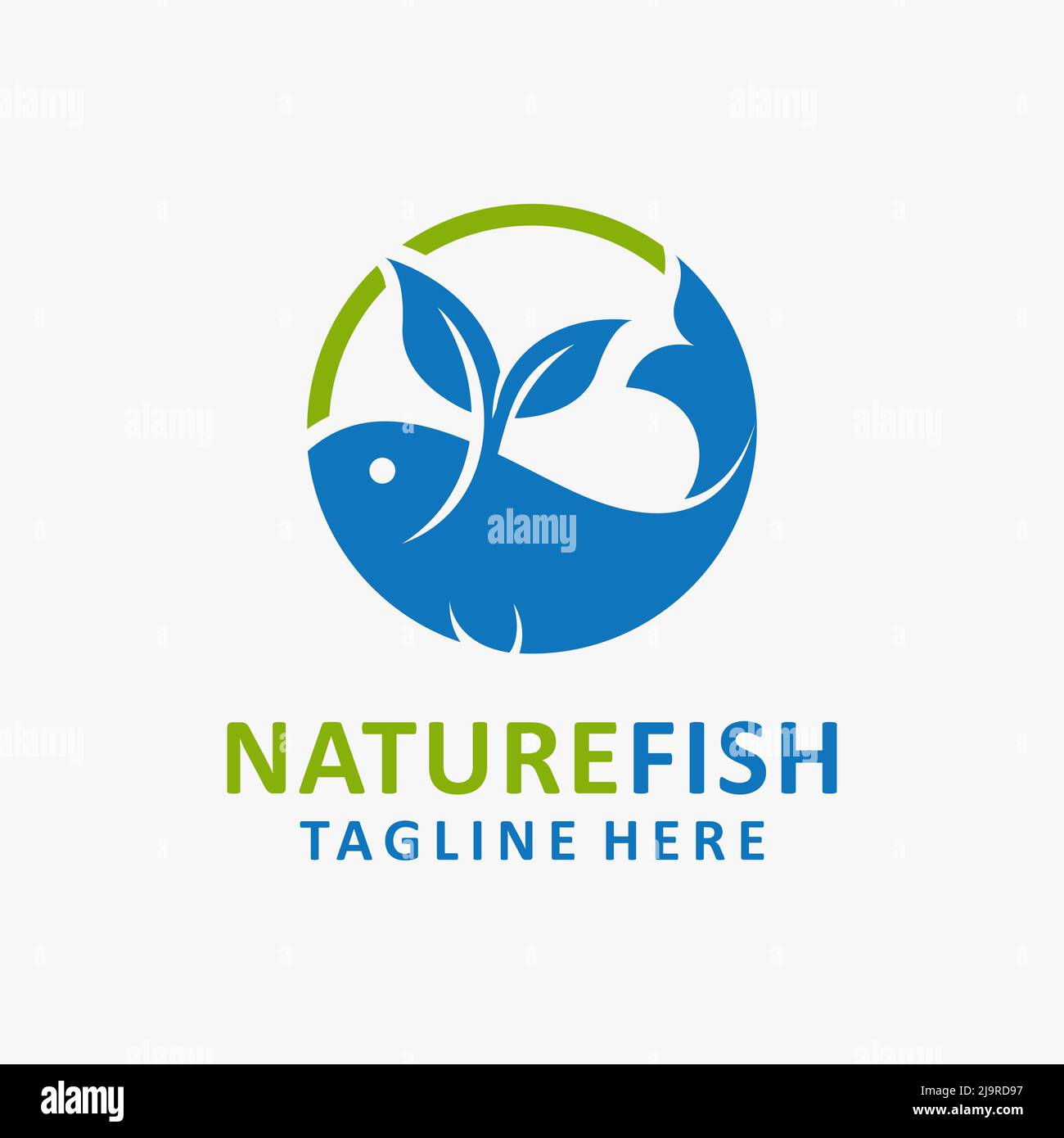 Nature fish logo design Stock Vector Image & Art - Alamy