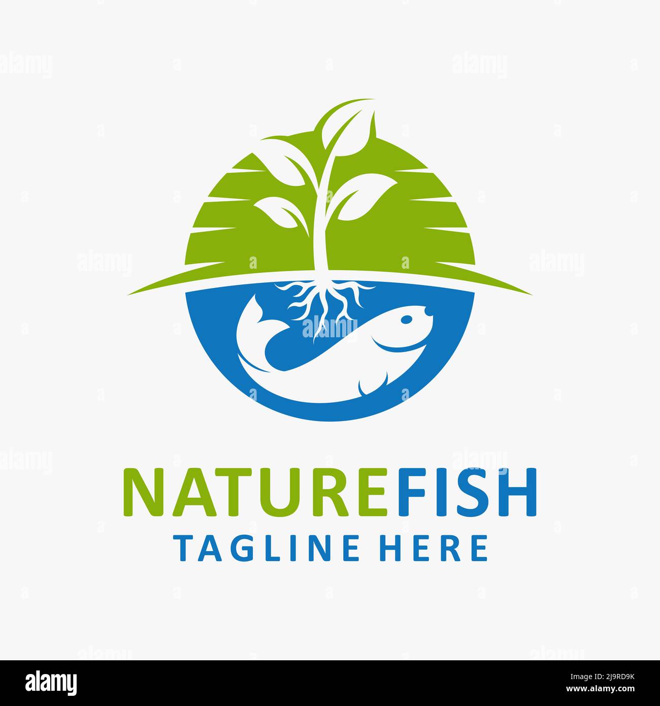 Nature fish logo design Stock Vector Image & Art - Alamy