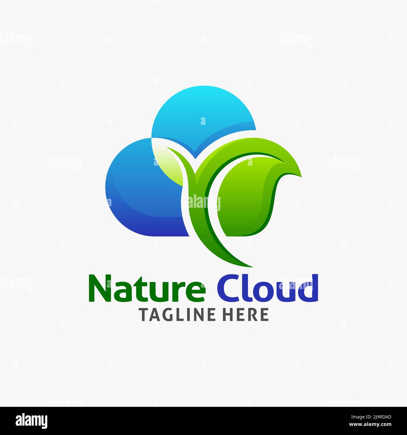 Nature cloud logo design Stock Vector Image & Art - Alamy