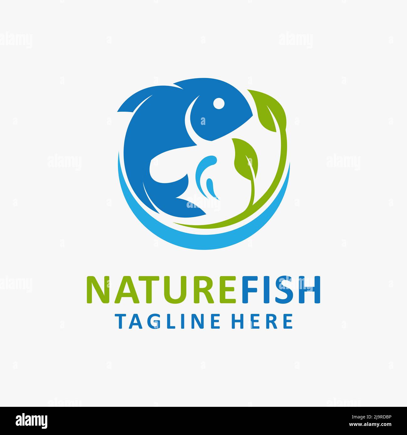 Nature fish logo design Stock Vector Image & Art - Alamy