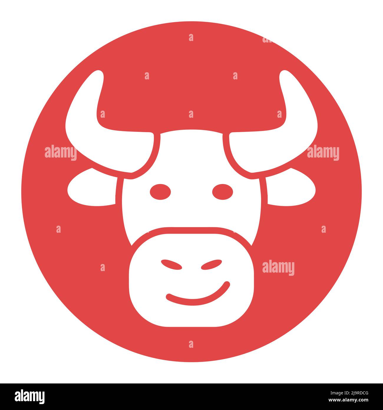 Bull glyph icon. Farm animal vector illustration. Agriculture sign ...