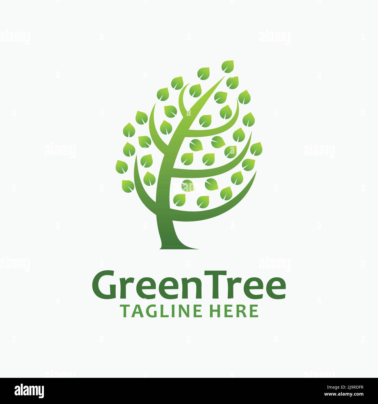 Green tree logo design Stock Vector Image & Art - Alamy
