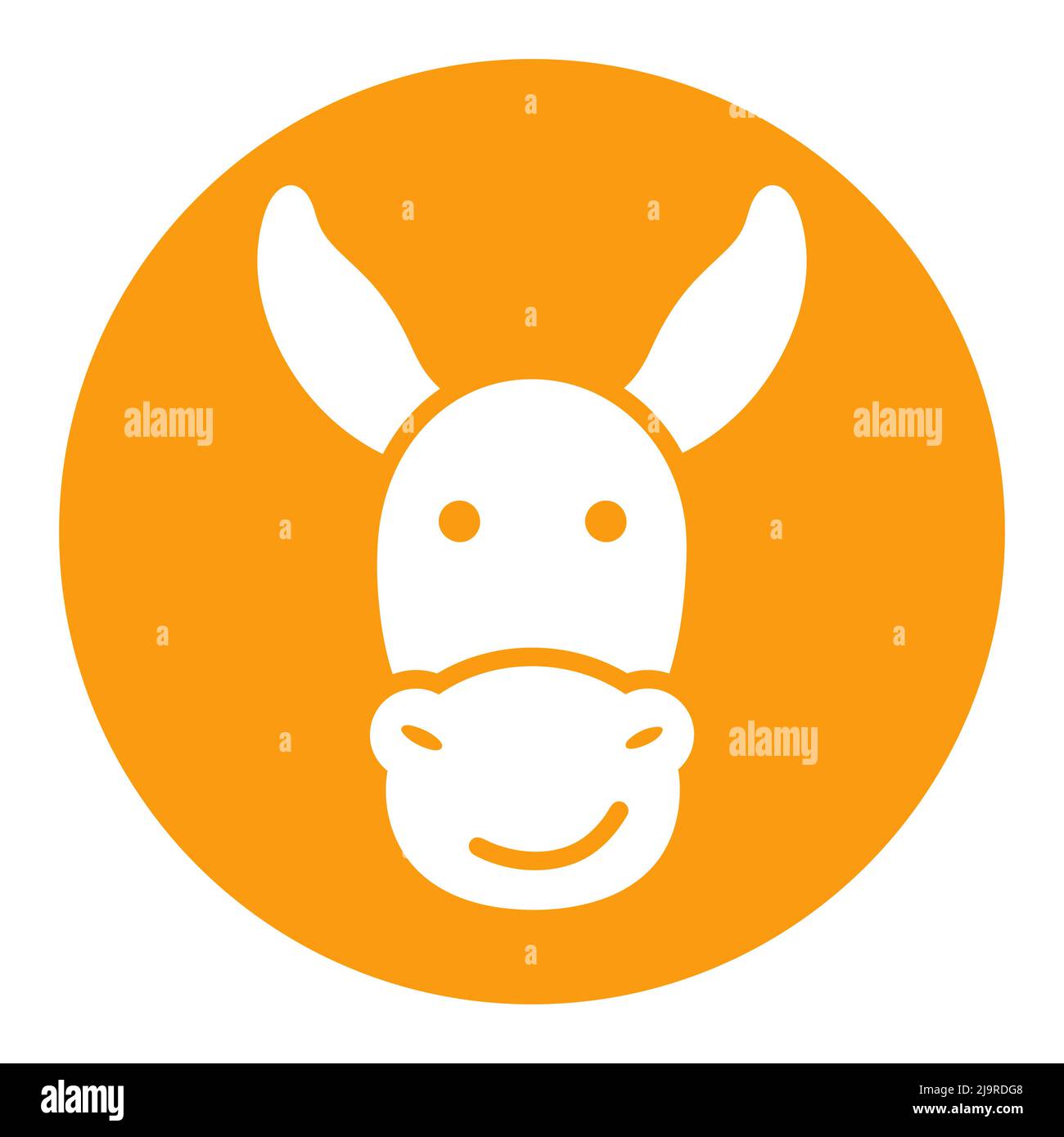 Donkey glyph icon. Farm animal vector illustration. Agriculture sign ...