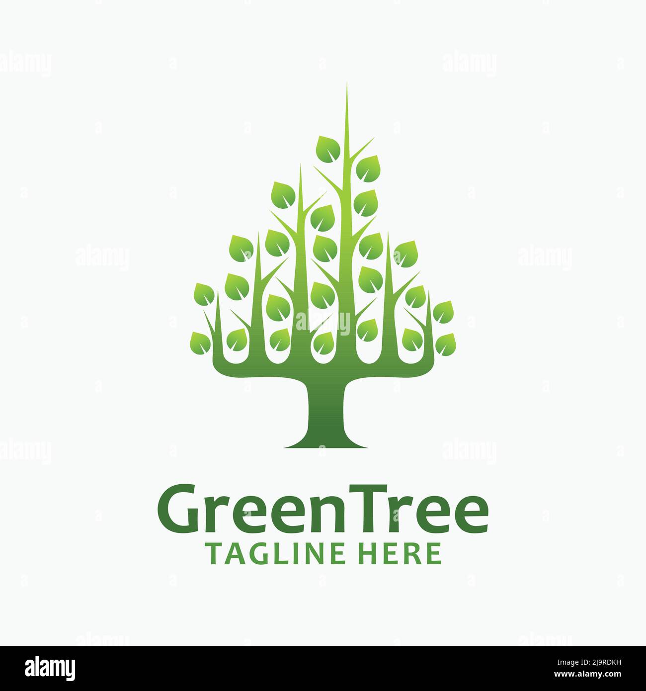 Green tree logo design Stock Vector Image & Art - Alamy