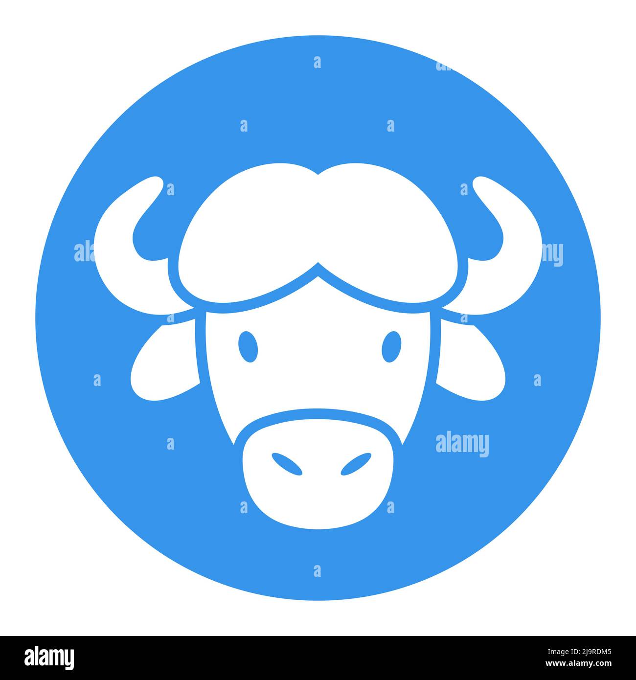 Buffalo bison ox glyph icon. Animal head vector. Agriculture sign ...