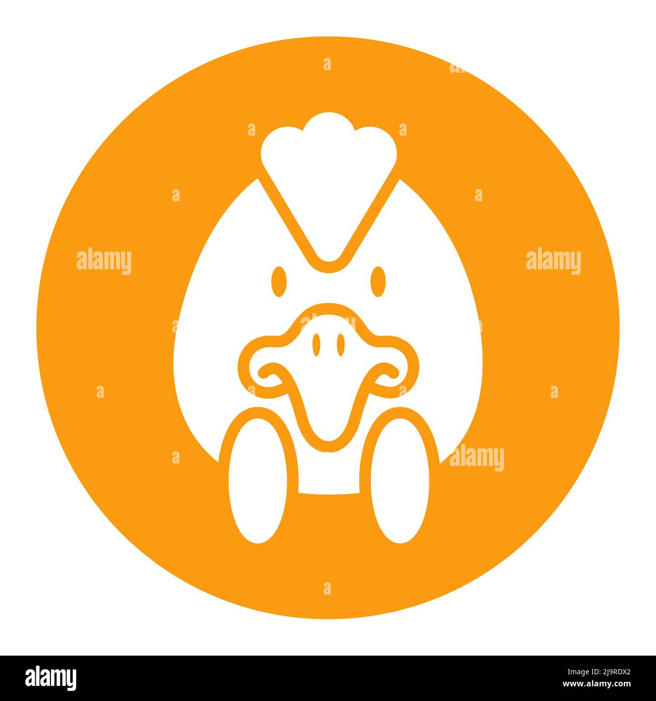 Chicken glyph icon. Animal head vector illustration. Agriculture sign ...
