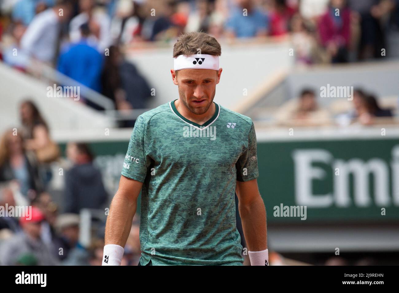 Casper Ruud playing during French Open Tennis Roland Garros 2022 on May ...