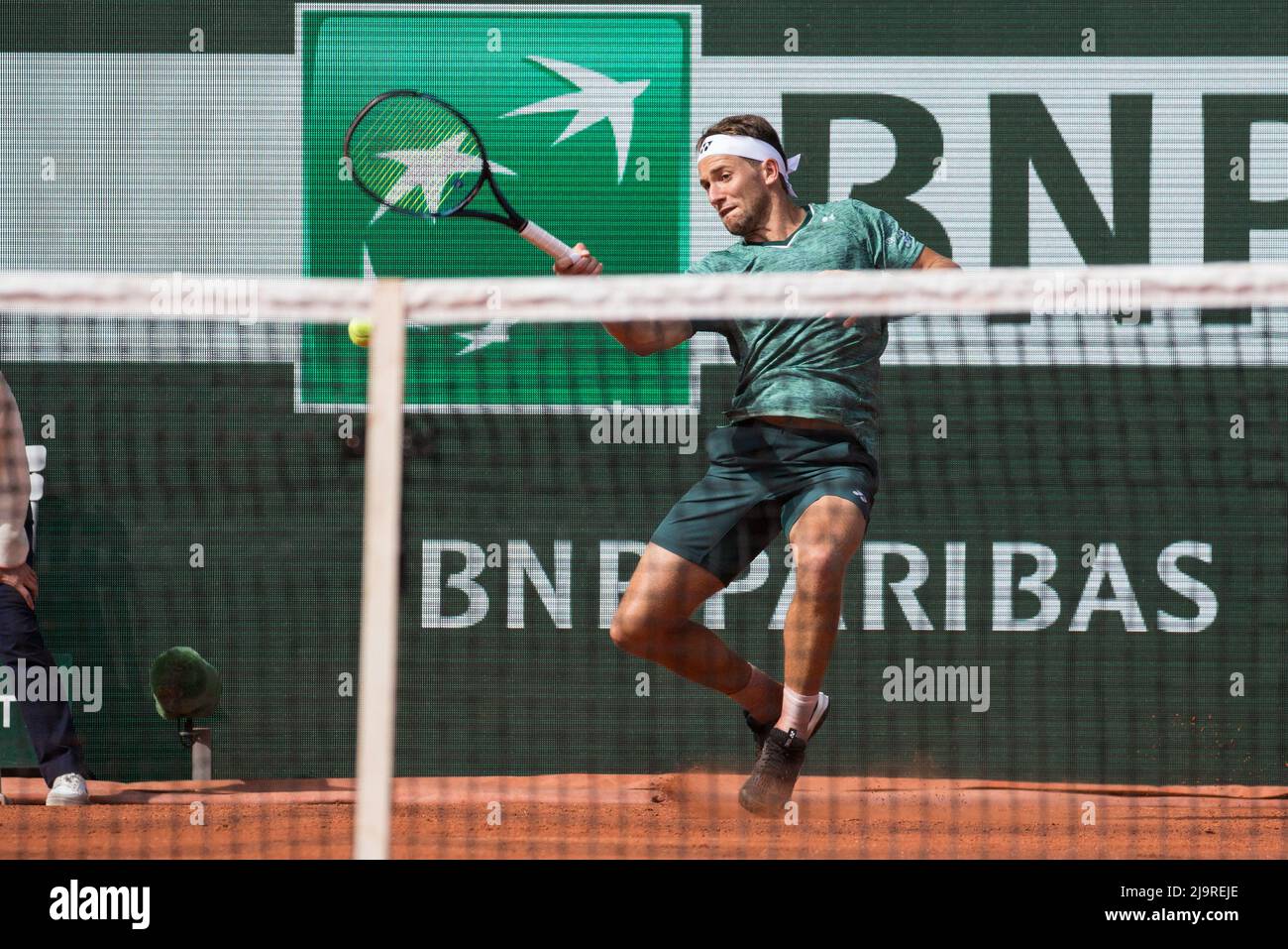 Casper Ruud playing during French Open Tennis Roland Garros 2022 on May ...