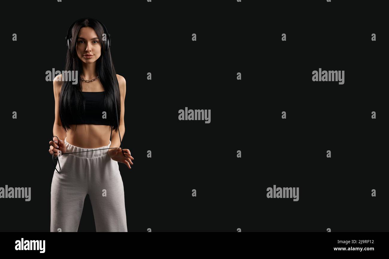 Health slim girl holding hi-res stock photography and images - Alamy