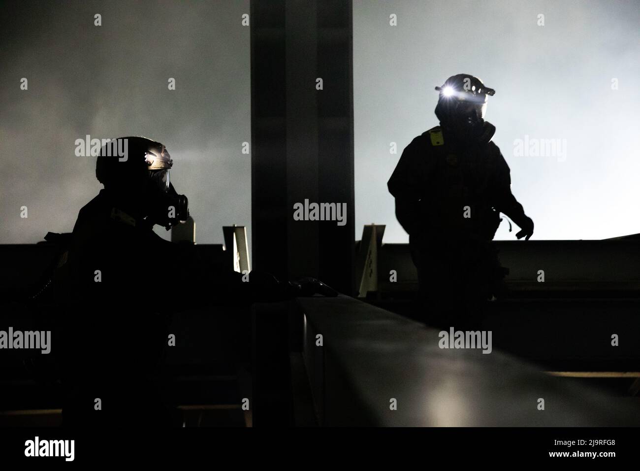 U.S. Marines with Alpha Company, Chemical Biological Incident Response ...