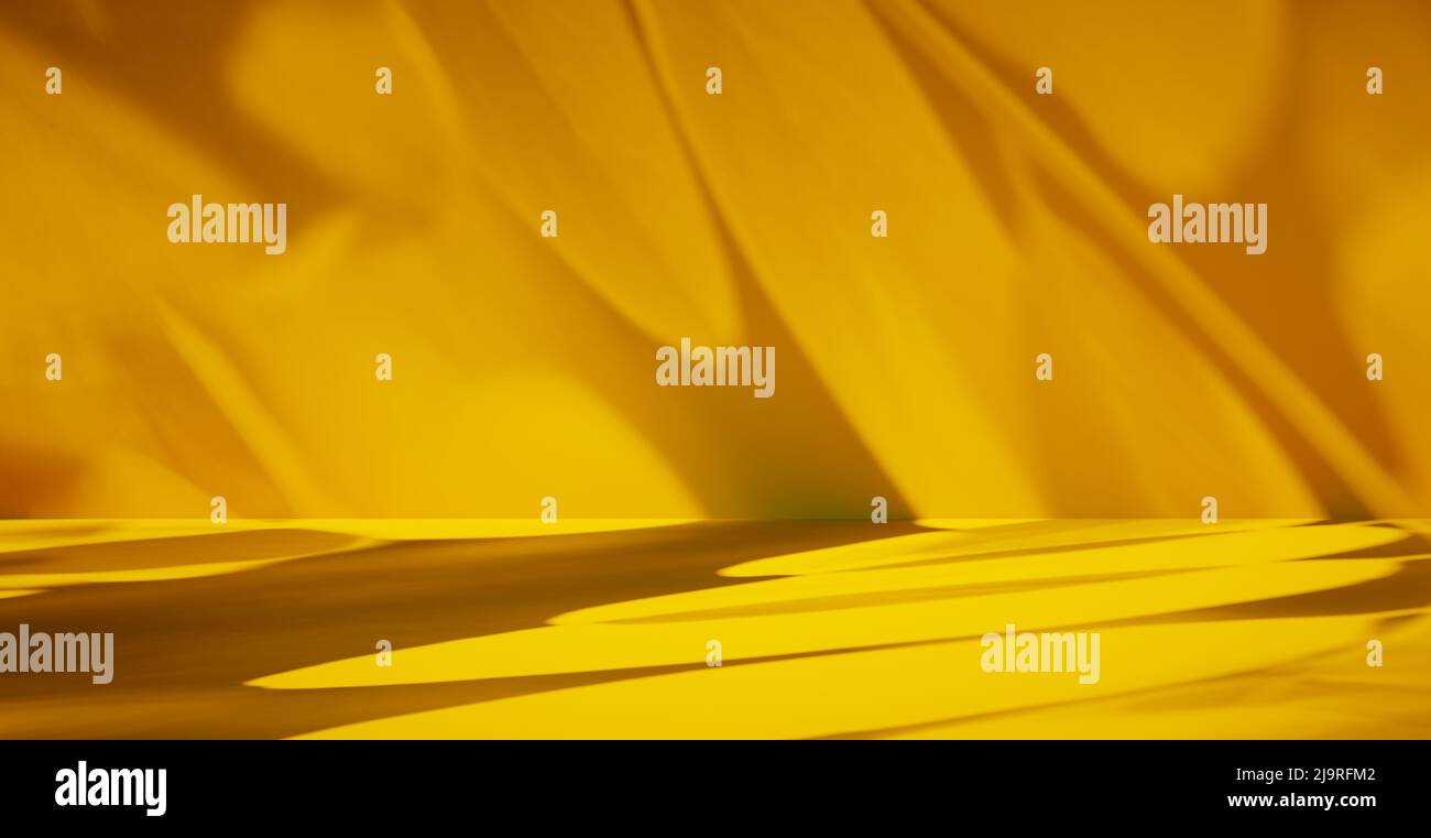 Blank colorful wall background and hard falling shadow. 3D rendering ...