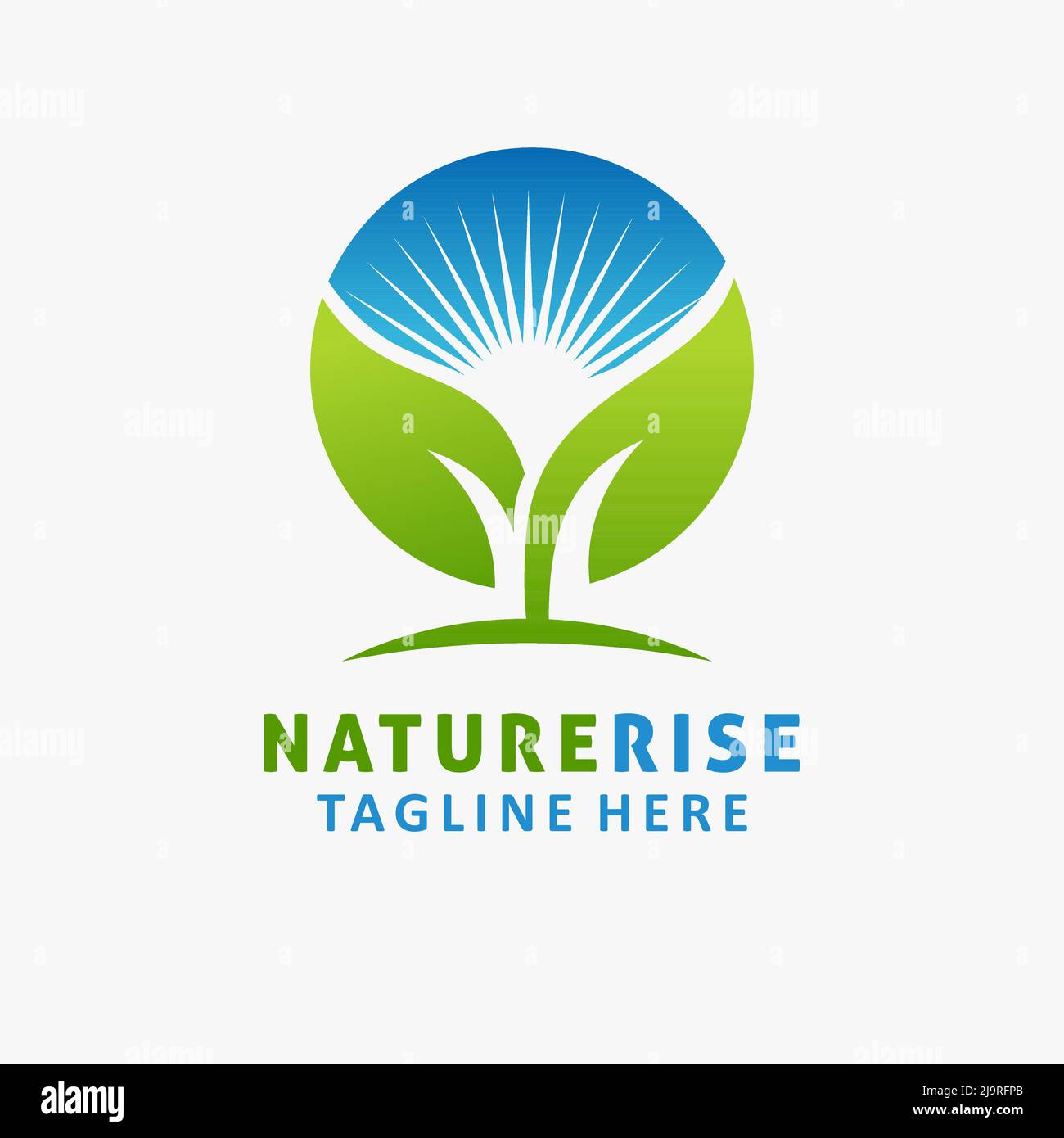 Nature rise logo design Stock Vector Image & Art - Alamy