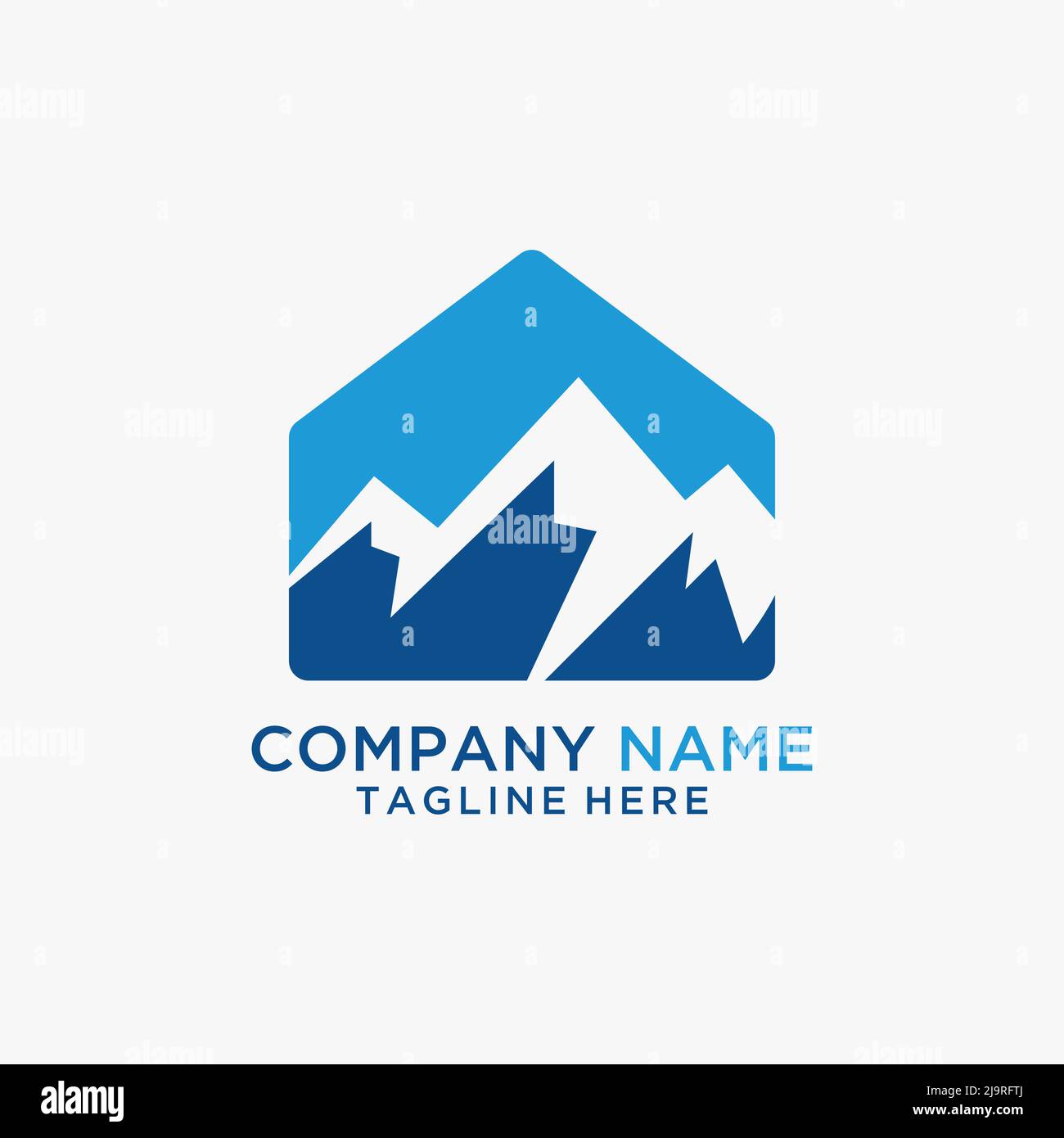 Geometric mountain logo design Stock Vector Image & Art - Alamy