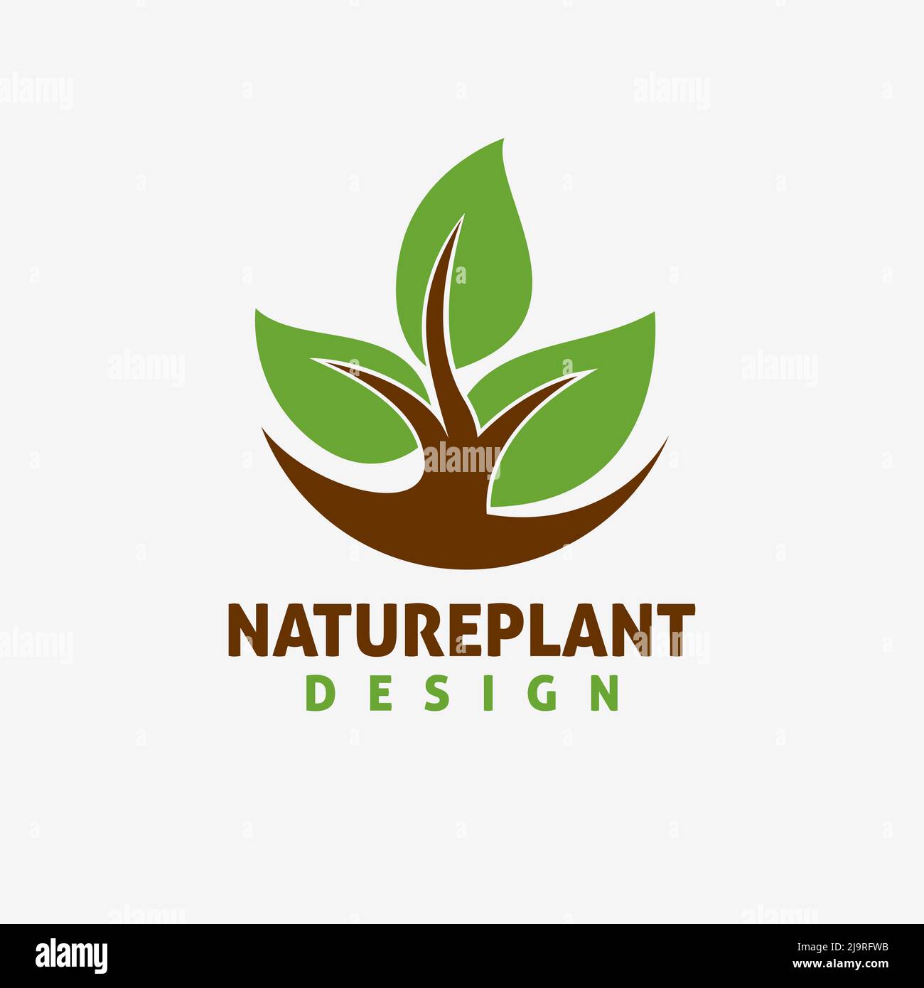 Nature Plant logo design Stock Vector Image & Art - Alamy