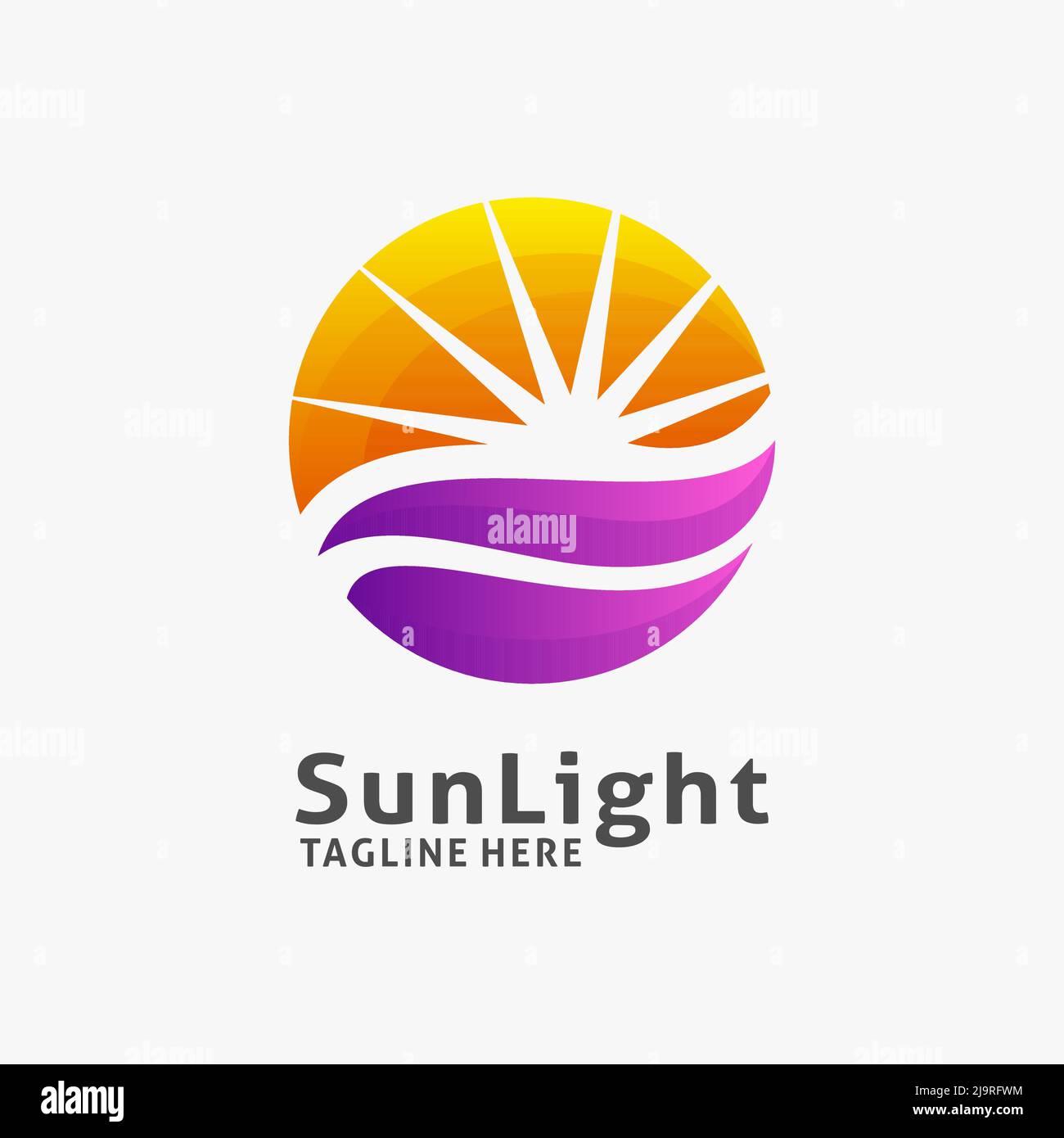 Sunshine logo design in circle concept Stock Vector Image & Art - Alamy