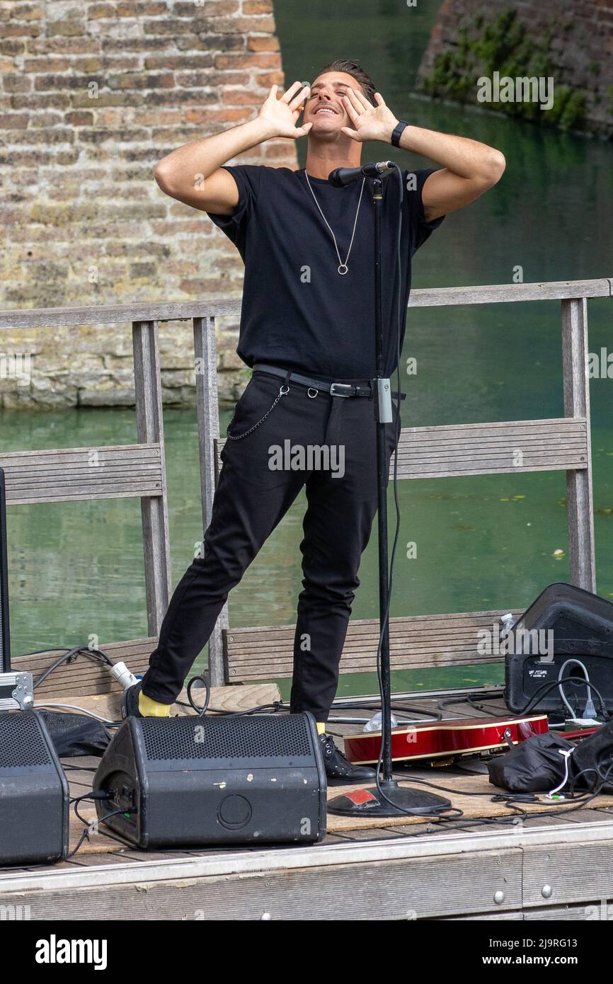 Ferrara, May 24, 2022. Francesco Gabbani’s new music video shooting in ...