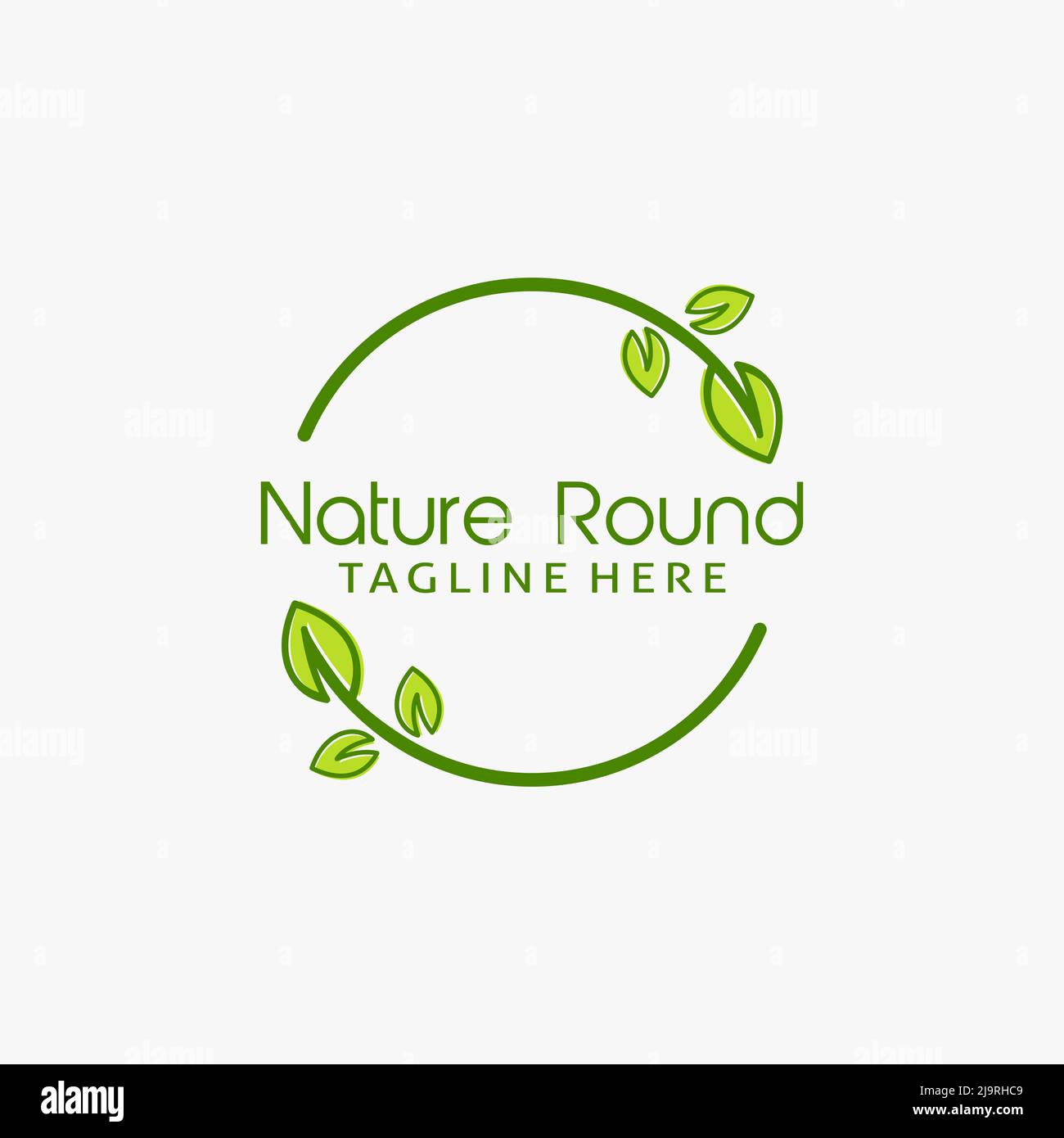 Nature round branch logo design Stock Vector Image & Art - Alamy