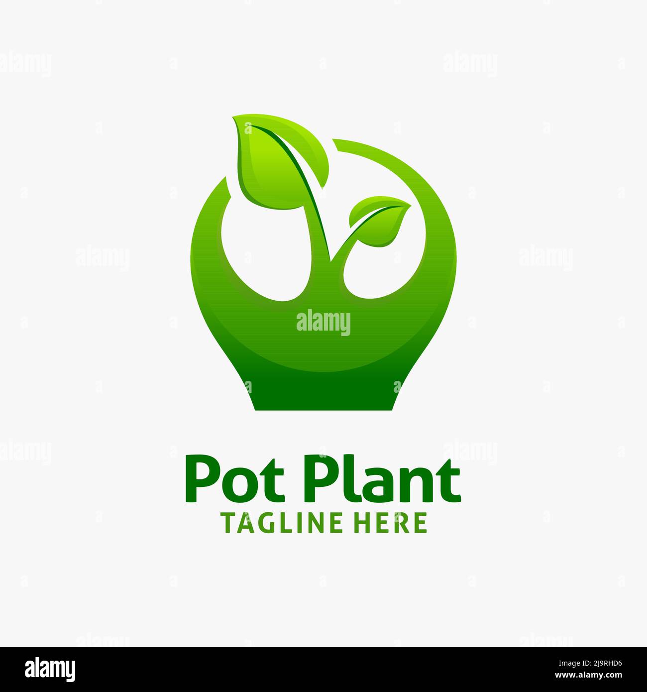 Pot plant logo design Stock Vector Image & Art - Alamy