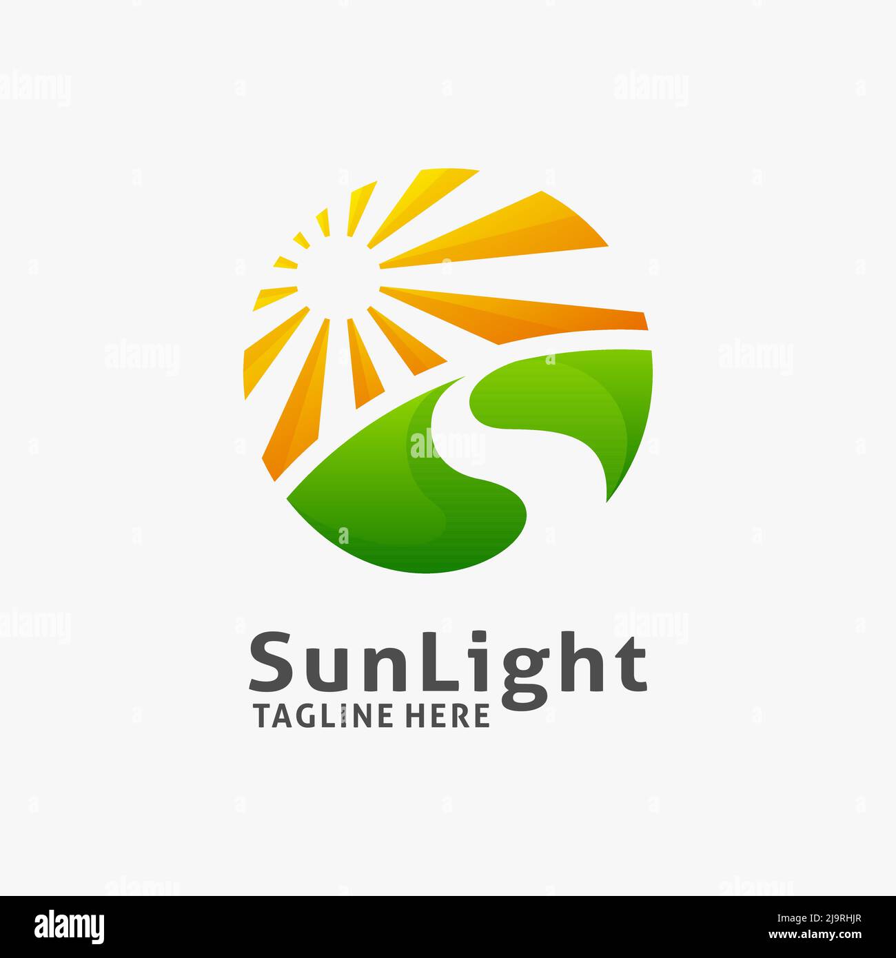 Sunrise logo design in circle concept Stock Vector Image & Art - Alamy
