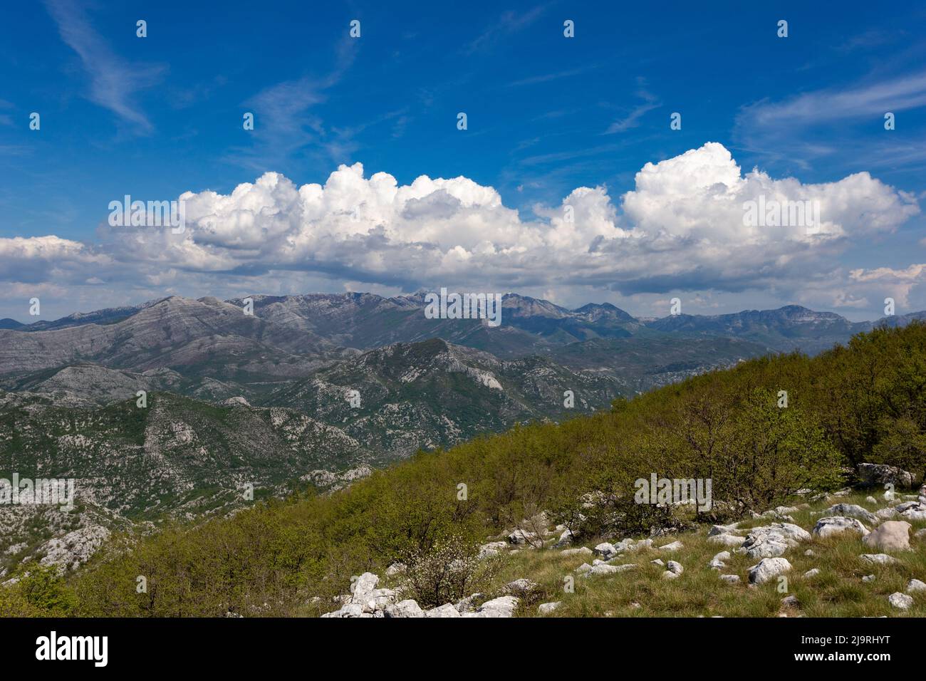 Mountain landscape. Balkan mountains on the Adriatic coast Stock Photo ...