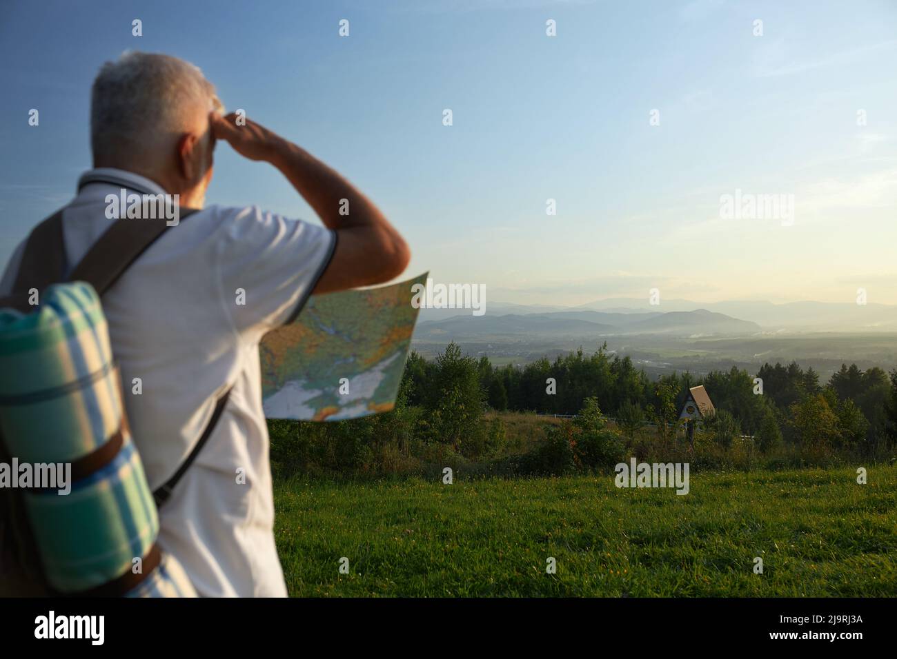 Guy Peeking Over Bushes