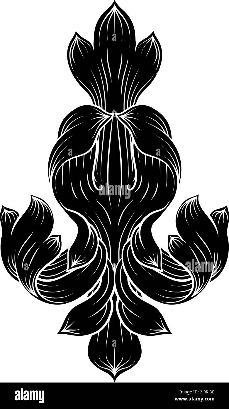 Filigree Heraldic Crest Coat Of Arms Floral Design Stock Vector Image ...