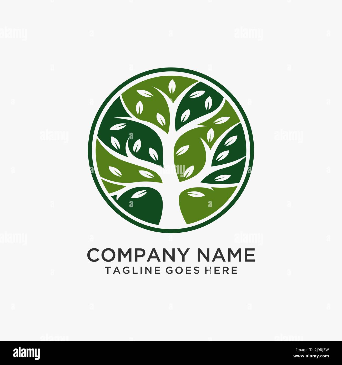 Circle tree logo design Stock Vector Image & Art - Alamy
