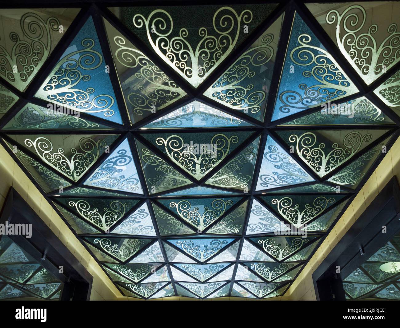 Cuba, Havana, Havana Vieja, UNESCO World Heritage Site, ornate ceiling ...