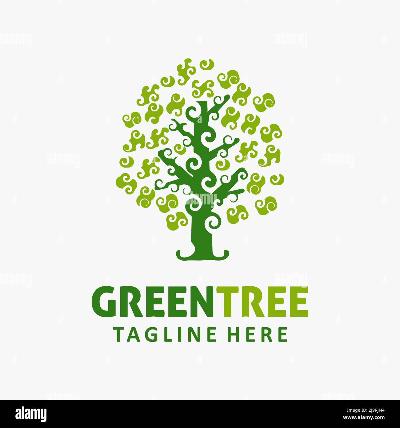 Twirl tree logo design Stock Vector Image & Art - Alamy