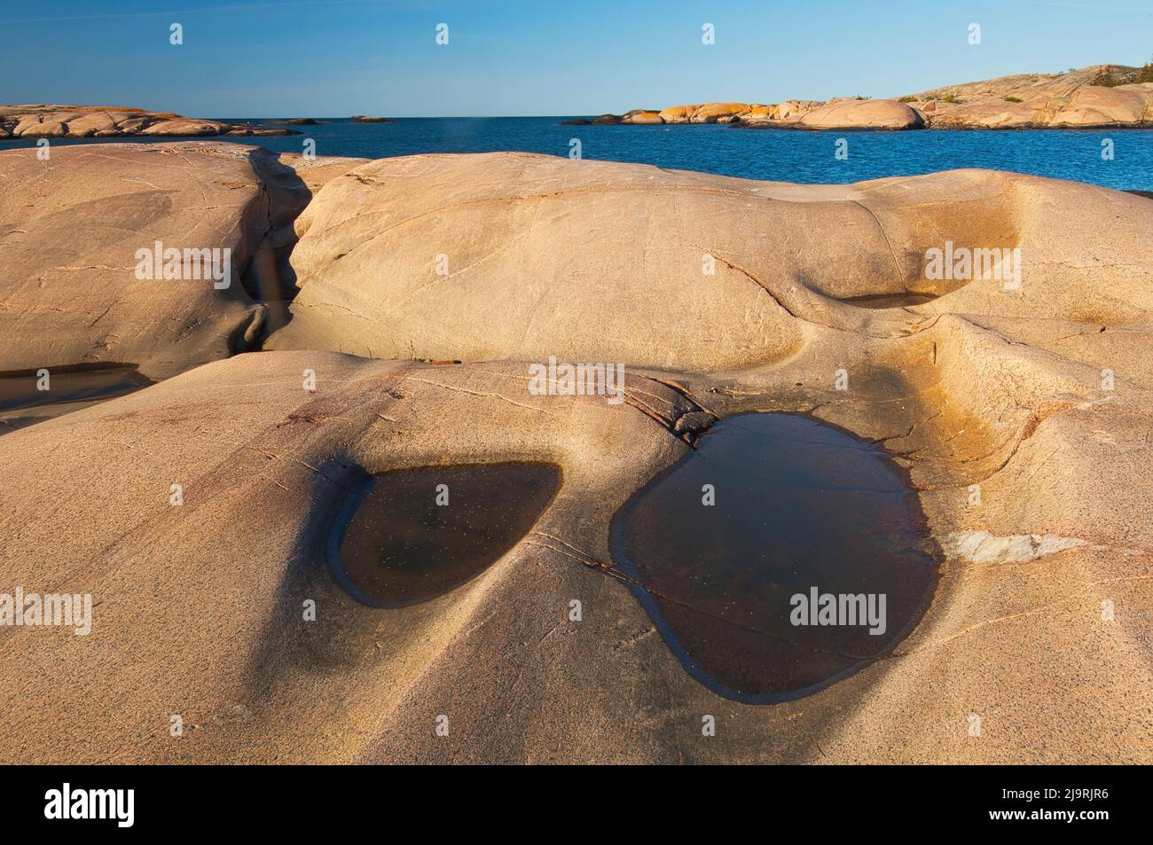 Canada, Ontario, Killarney Provincial Park. Glacially eroded ...