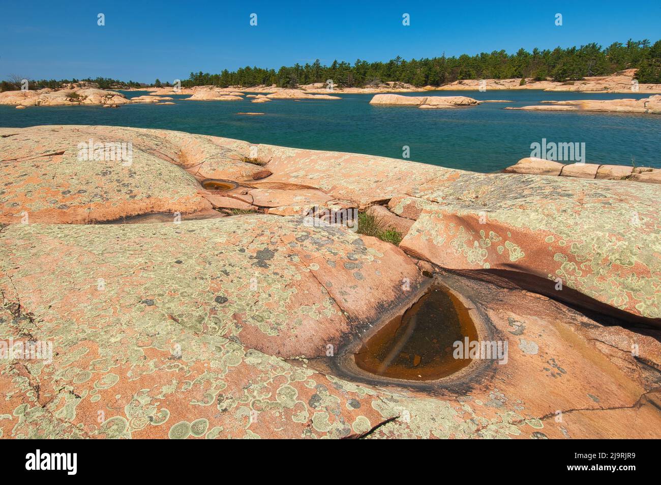 Canada, Ontario, Killarney Provincial Park. Glacially eroded ...