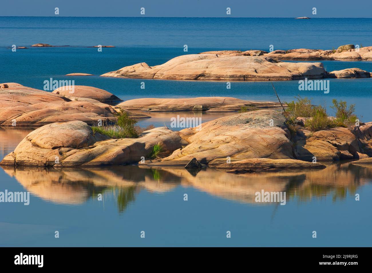 Canada, Ontario, Killarney Provincial Park. Glacially eroded ...